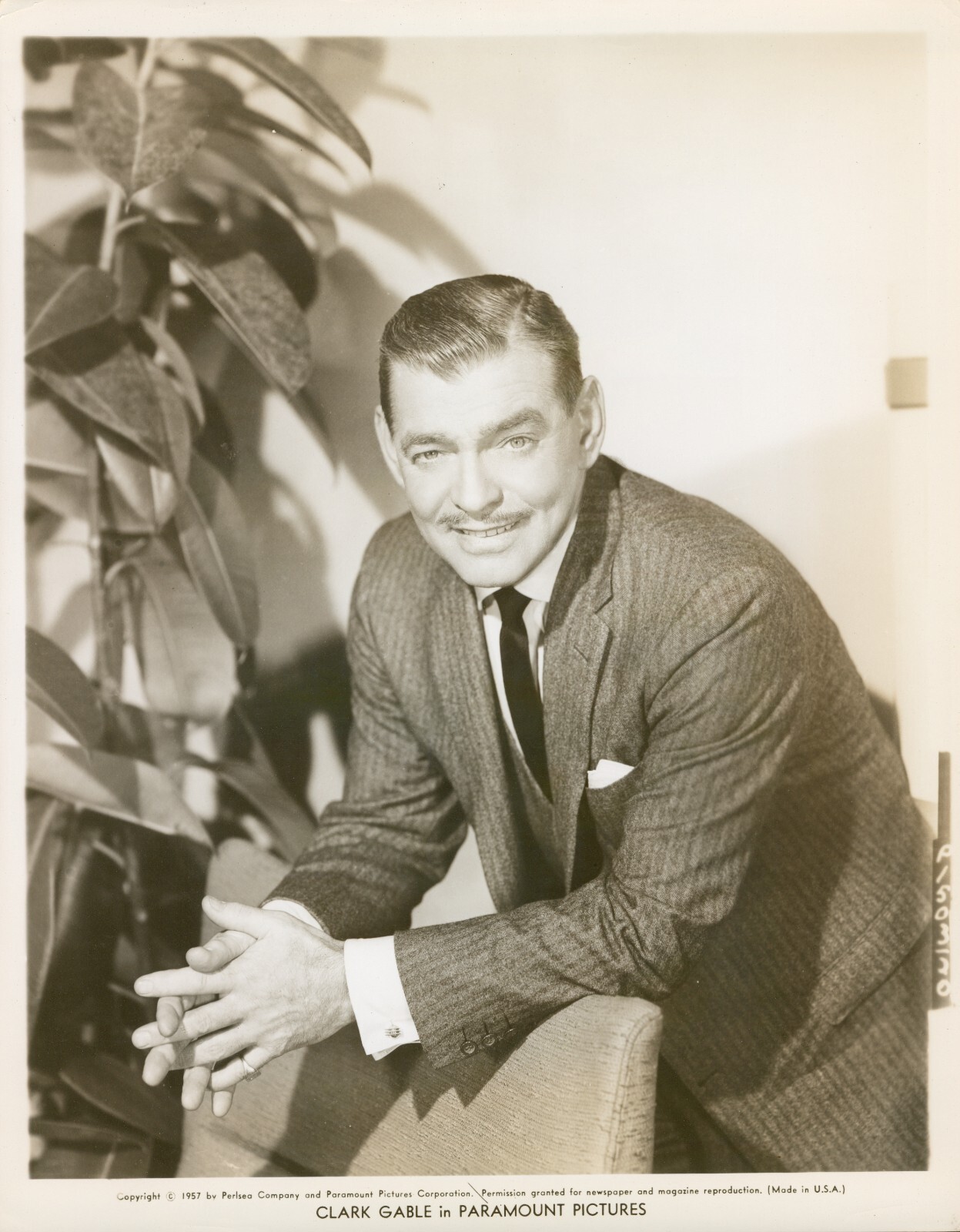 Clarke Gable Handsome Original Vintage 1957 Paramount Pictures ...