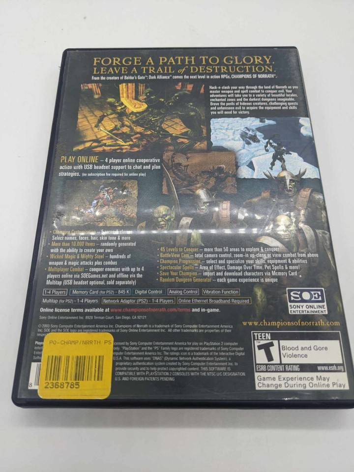 Champions of Norrath: Realms of EverQuest (Sony PS2, 2004) CIB Clean ...