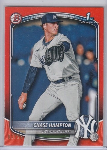 CHASE HAMPTON 2025 Bowman 1st ORANGE Parallel Yankees /25 | eBay