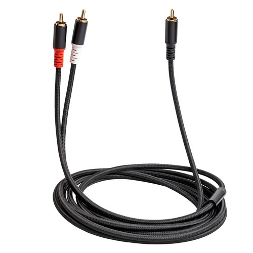 Y Adapter Cable Subwoofer Y Cable 1X to 2X RAC Audio Cable 1 to 2 3037 ...