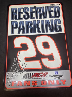 RESERVED PARKING 29 KEVIN HARVICK NASCAR RACING Wall Hanging SIGN 16 ...