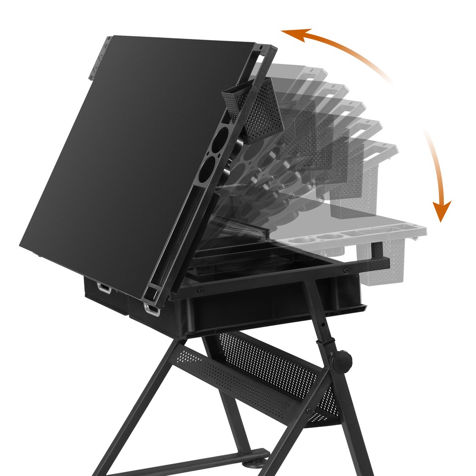 Drafting Drawing Table Adjustable Art Craft Desk with Power Outlet ...