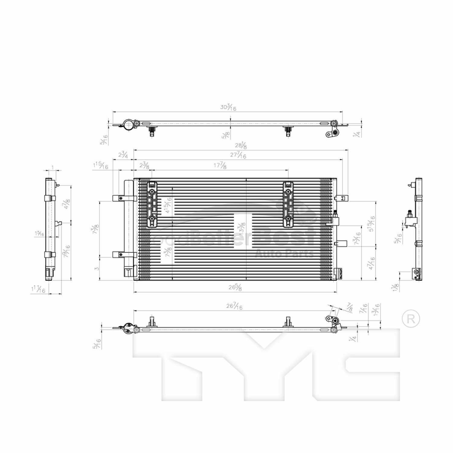 One New TYC A/C Condenser 3868 8T0260403C for Audi | eBay