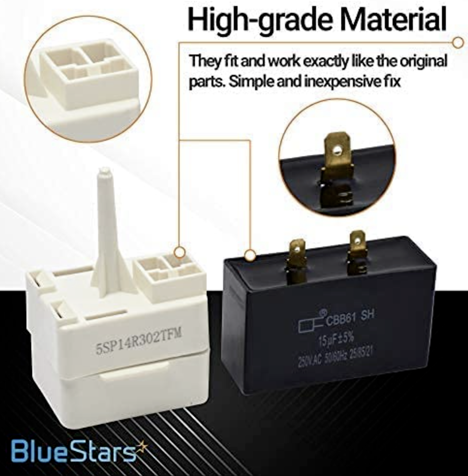 Kenmore Frigidaire Refrigerator Compressor Relay Start and Overload and ...