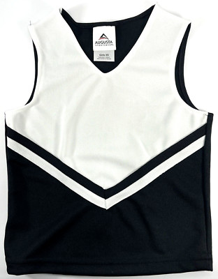 Augusta - Girls Pride Shell 9111 - V-Neck - Polyester - Black/ White ...