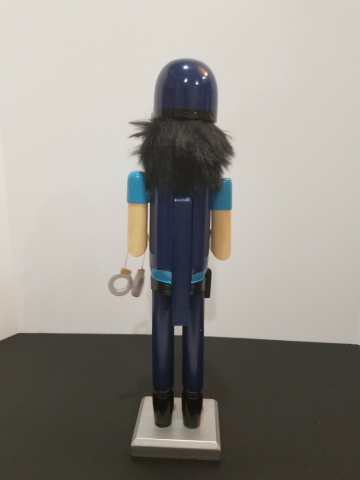 15" Policeman Police Officer Wooden Nutcracker Dangling Handcuffs ...