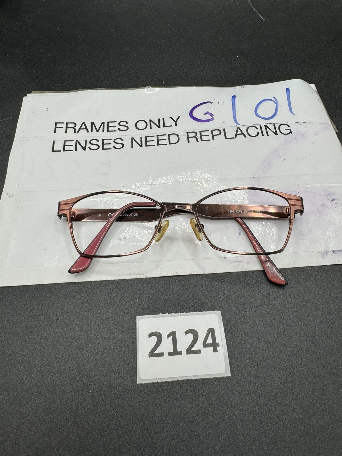 OGI EVOLUTION 3502 1249 Brownish EYEGLASS Frames 50-18-140mm Stainless ...