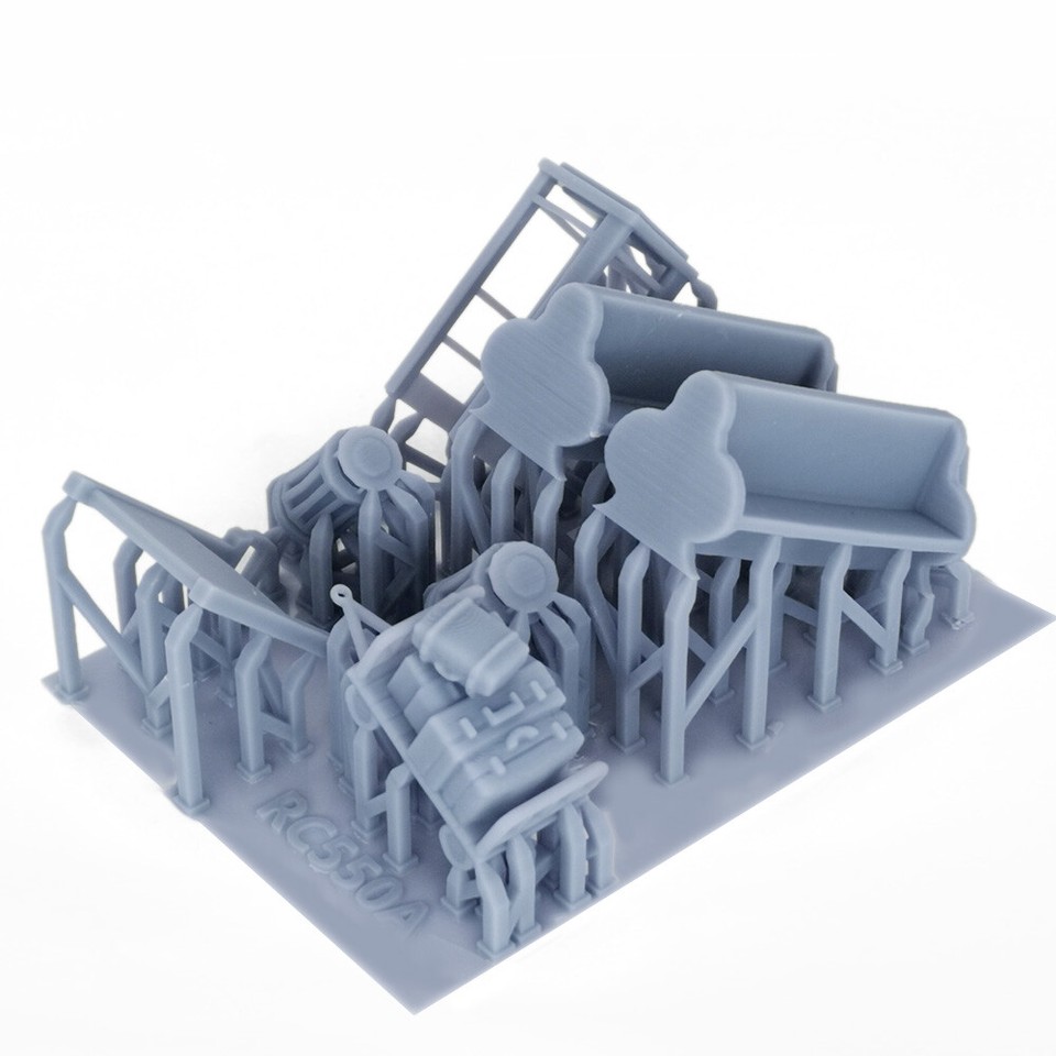 Outland Models Train Station Accessory Set: Phone Booth, Bench, Luggage ...