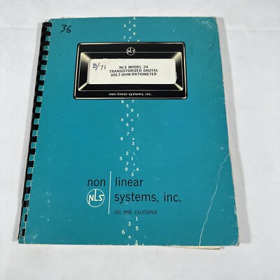 Non-Linear System NLS Model 24 Transistorized Digital Volt-Ohm ...