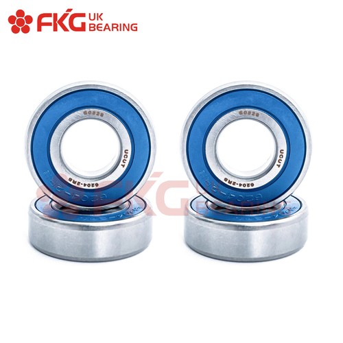 6204-2RS C3 FKG Premium Rubber Sealed Ball Bearing, 20x47x14, 6204RS (4 ...