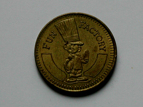 FUN FACTORY Arcade Game Token - NO CASH VALUE - FOR REPLAY ONLY - boy ...
