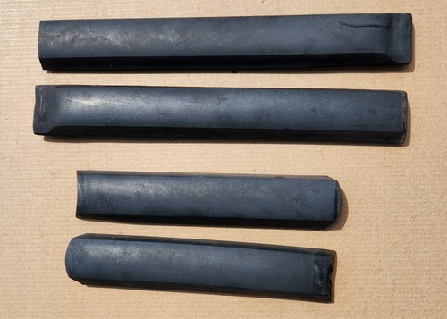 Mercedes 300SD W116 Front Bumper Rubber Impact Strip Set Molding Trim ...