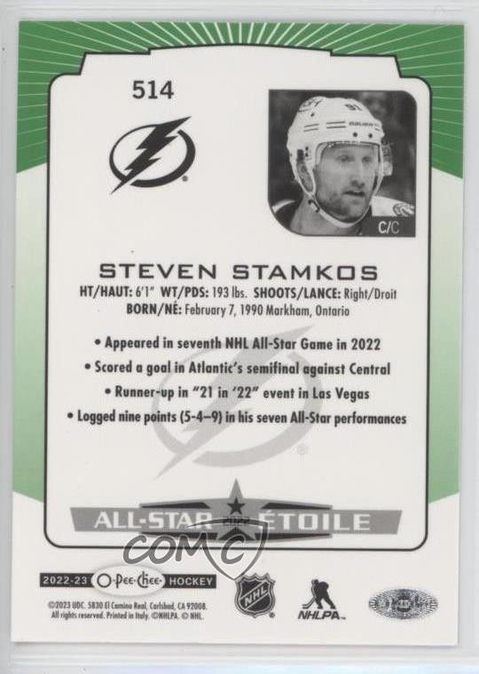 2022-23 O-Pee-Chee All-Star Rainbow Green /33 Steven Stamkos #514 | eBay