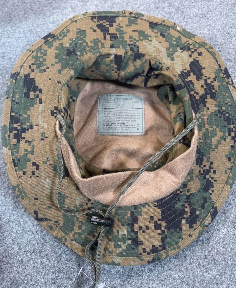 USMC Marine Corps Hat Boonie Cap MARPAT Camo Embroidered Mens Large ...