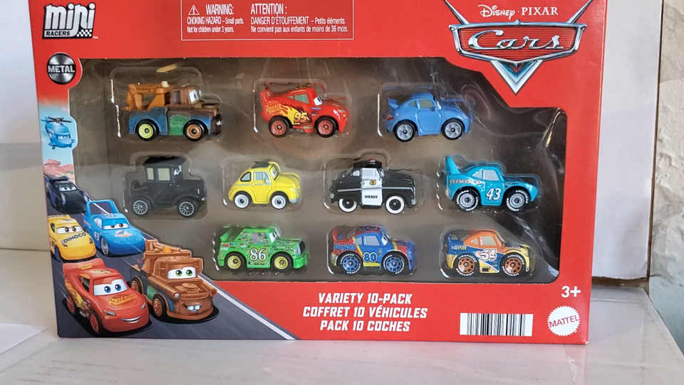Disney Pixar Cars Mini Racers Variety 10-Pack Metal Die-Cast Vehicles ...