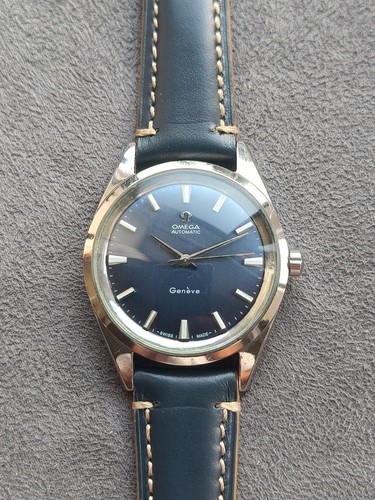Omega Geneve Lenin blue Dial Automatic Vintage Watch Cal 501 | eBay UK