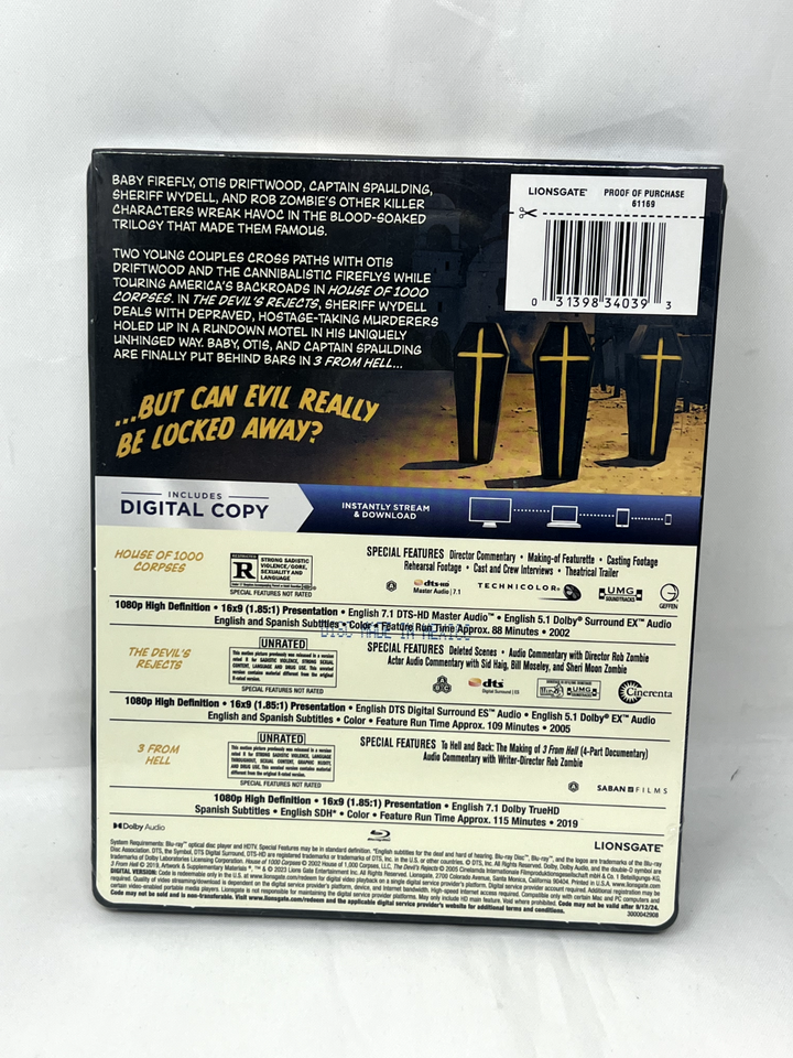 Rob Zombie’s Firefly Trilogy Steelbook (Blu-ray + Digital code) - New ...