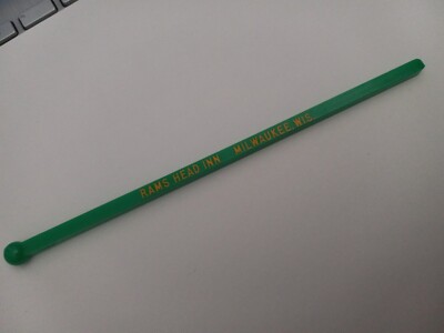 Rams Head Inn Milwaukee Wisconsin Swizzle Stick Drink Stirrer Green ...