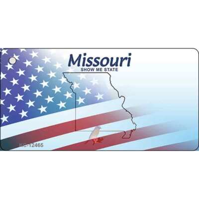 Missouri with American Flag Novelty Metal Key Chain KC-12465 | eBay