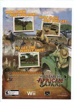2008 Wild Earth African Safari Wii Nintendo Video Game Print Ad | eBay