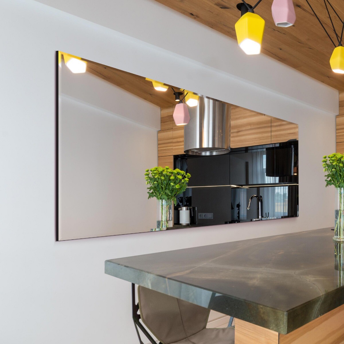 Large Wall Mirror Single 25mm Bevel All Glass 174 x 85CM 5ft9 x 2ft10 ...