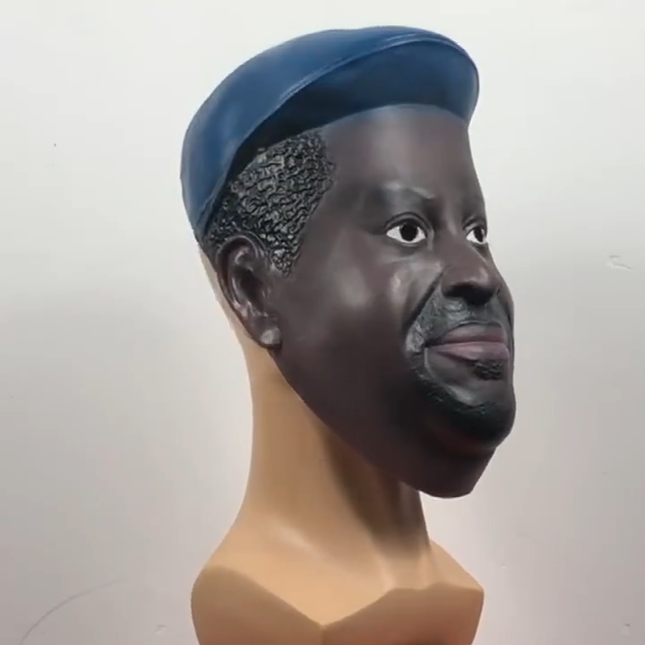 Halloween Masquerade Latex Funny Man head mask Prank party Cosplay ...