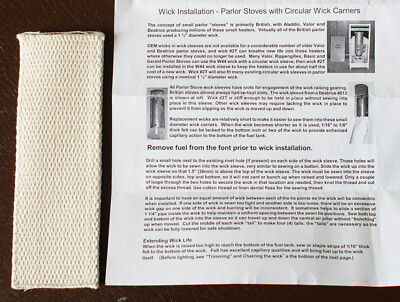 VALOR W44 (2T) Wick for Paraffin Kerosene Space Heater | eBay