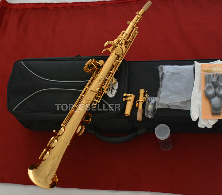 Professional pipe Soprano saxophone High F# G Saxello Sax Curved Bell ...