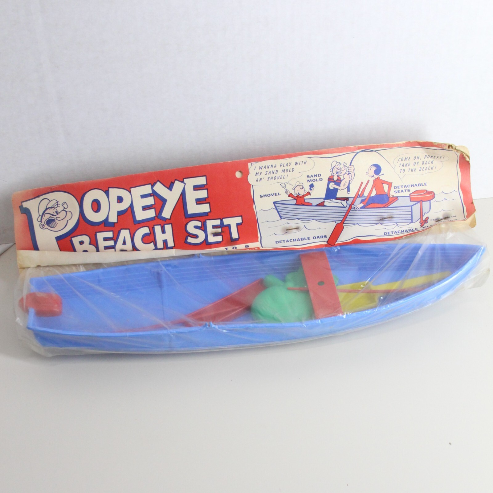 Popeye Beach Set Peer Products Shovel Sand Mold Boat Oars Seats New Old ...