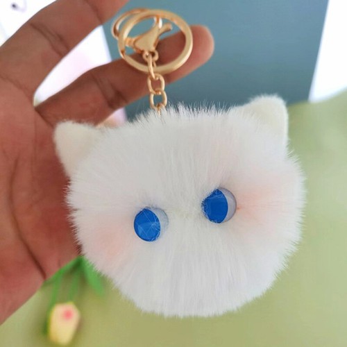 Kawaii Cat Keychain Plush Doll Toys Pendant Stuffed Key Ring Bag Charms ...