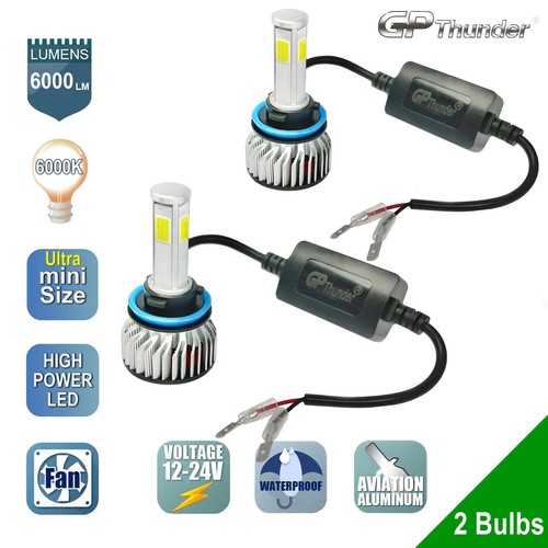 GP Thunder H11B LED Headlight Kit Low Beam 4-Side Bright Bulb Pair ...