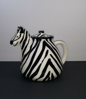 Collectible Zebra Teapot Hand Painted Ceramic | eBay