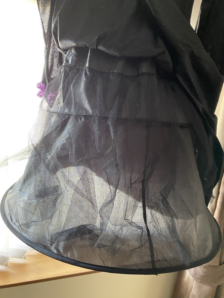 DREAM PLAY IMAGINE WITCH COSTUME SIZE 5-6/6-7 116cm BLACK PURPLE WORK ...