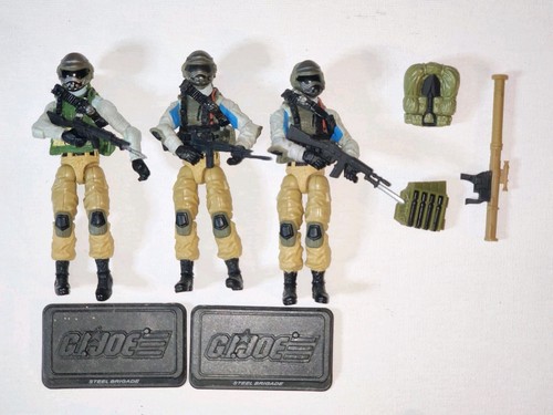 Gi Joe Figure Lot Of 3 Steel Brigade Troopers | eBay