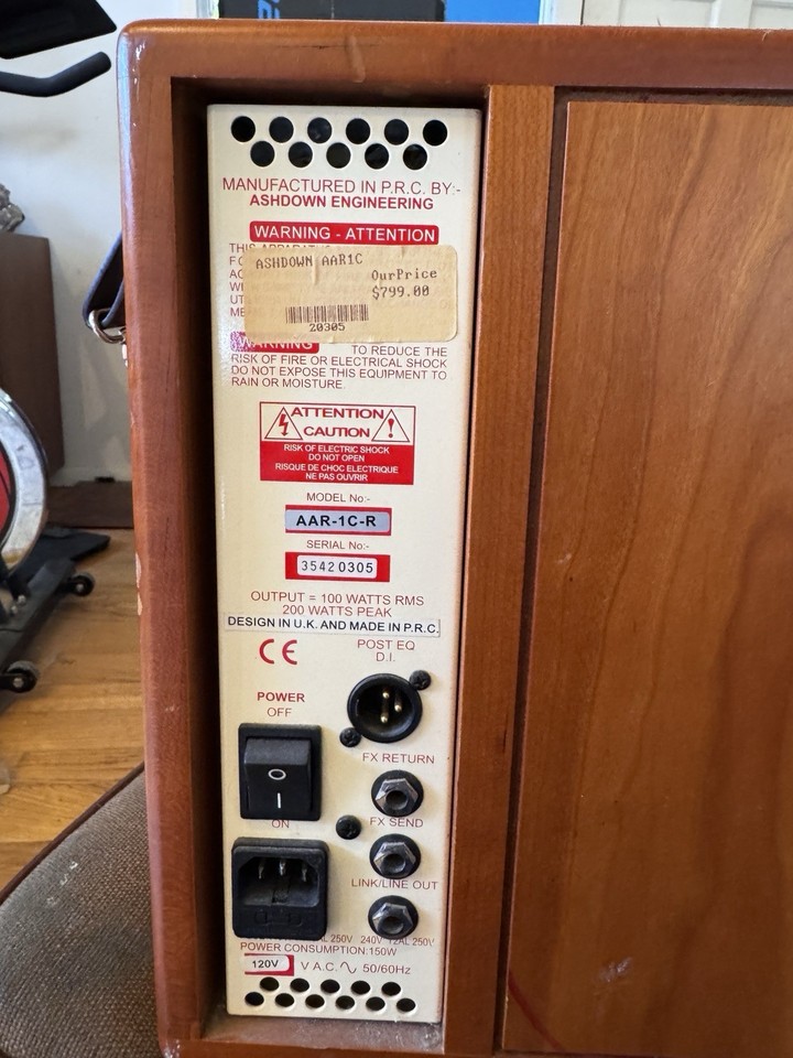 Ashdown Engineering Radiator AAR1-C Acoustic Guitar Amp - cherry wood ...