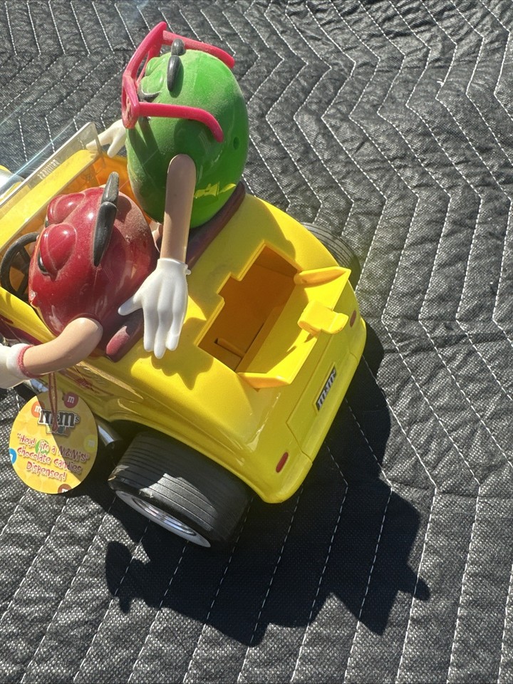 M&M's Red & Green "Rebel Without A Clue" Yellow Hot Rod Candy Dispenser ...