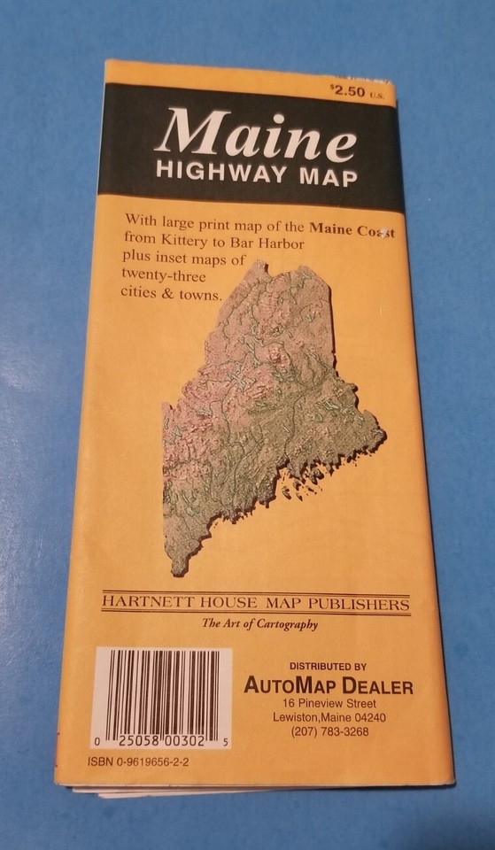 1999 Maine Highway Map AUTO MAP DEALER | eBay