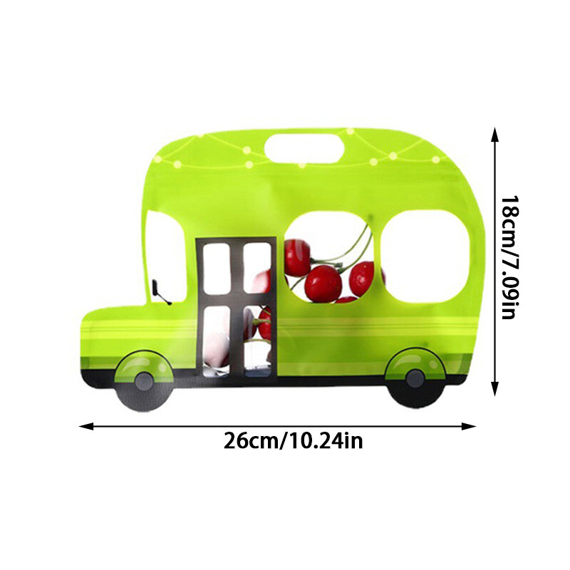 5Pcs Cartoon Car Shape Candy Gift Bags Cookie Snack Baking Package ...