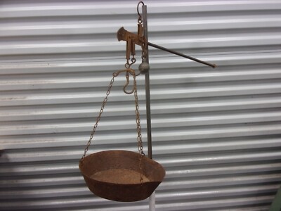 Antique Hand Forged Hanging Sliding Balance Beam Produce Hardware Store ...