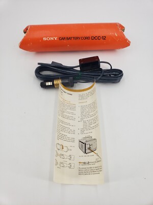 NEW Vintage Sony DCC-12 Auto Cigarette Lighter Adapter With Manual and ...