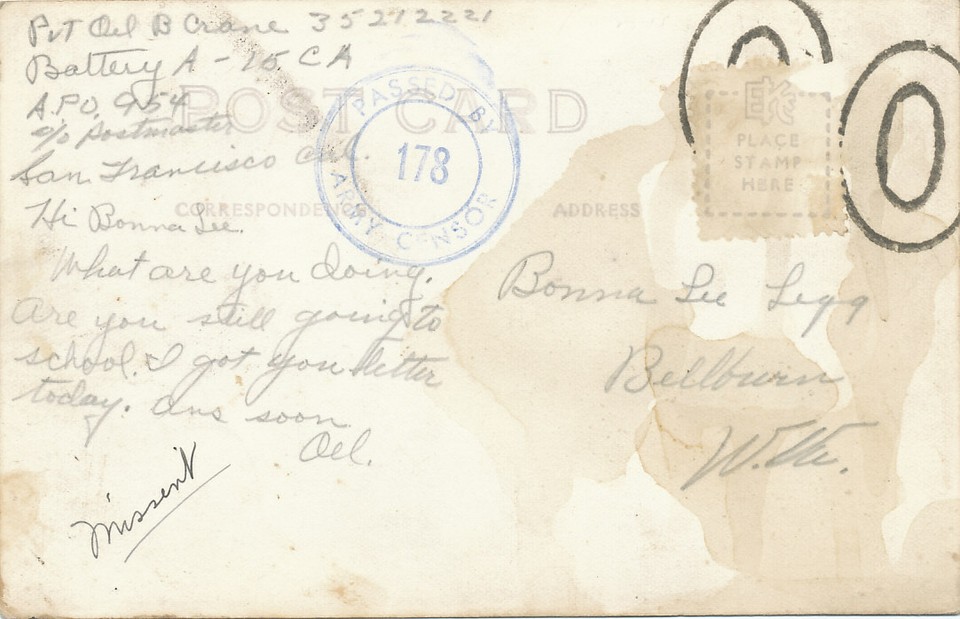 Honolulu Oahu HI * Pali RPPC 1940s WWII US Army Censor Cancel Stamp | eBay
