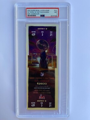 Super Bowl LVI Ticket - 2022- PSA Certified MINT - 9 | eBay
