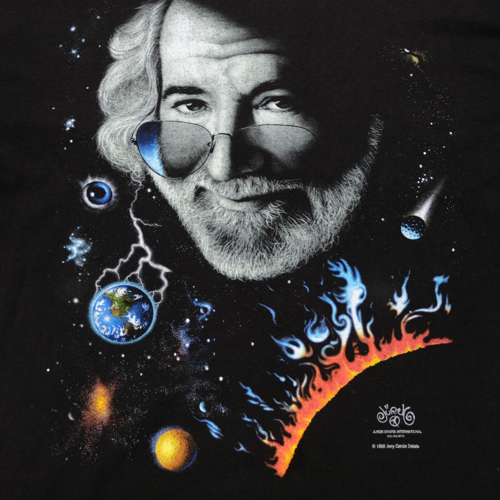 Rare Vintage LEE Jerry Garcia Solar System 1995 T Shi… - Gem