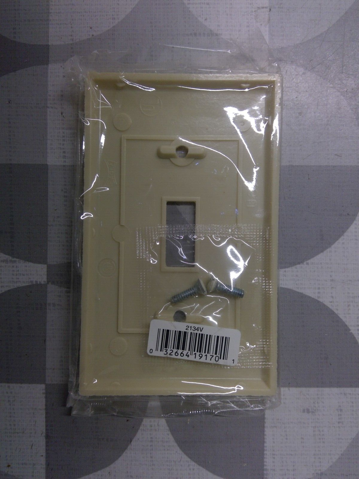 Eagle Electric 2134V 1-Gang Toggle Switch Wallplate, Ivory **Free ...