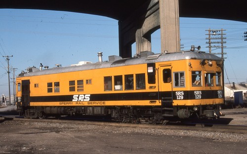 SPERRY RAIL 1990 Kodachrome slide. SRS Railcar 129. Topeka, KS. x-LV ...