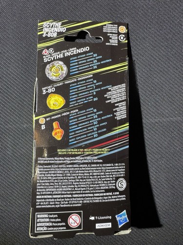 Beyblade X Scythe Incendio 3-80B Hell Scythe Hasbro Yellow | eBay