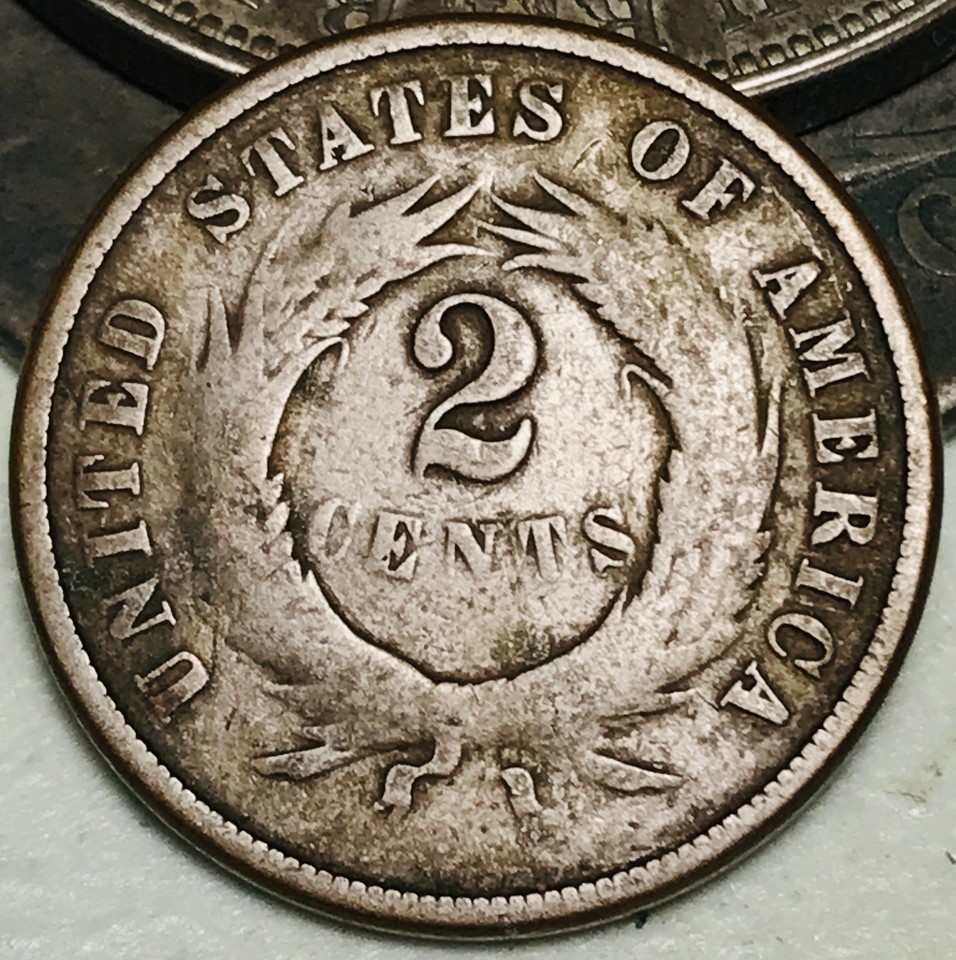 1871 Two Cent Piece 2C Ungraded Choice US Copper Coin CC28453 | eBay