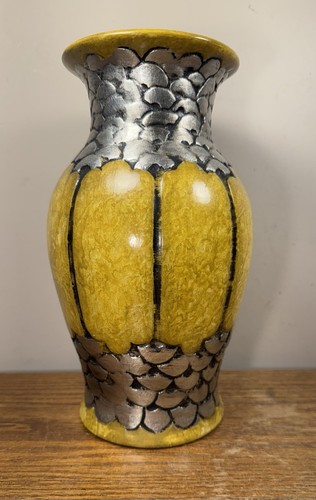 Vintage Art Deco Roman Style Ceramic Hand Painted Mixed Medium 10” Tall ...