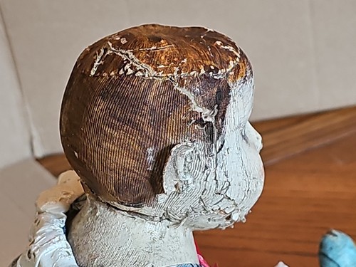 Antique Ella Smith's Alabama Baby Cloth Rag Doll Oil Painted Mache Face ...