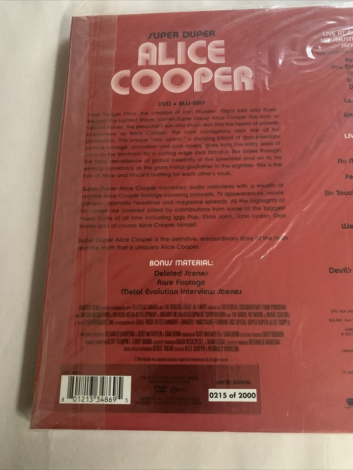 Super Duper Alice Cooper (DVD CD) Limited Edition Book Set 801213348695 ...